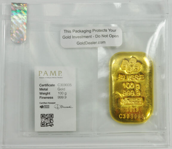 PAMP Suisse Gold Bar 100 g: Best Pricing & Low Premiums